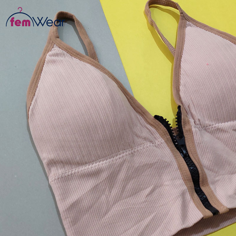 New front zipper bra for girls and women