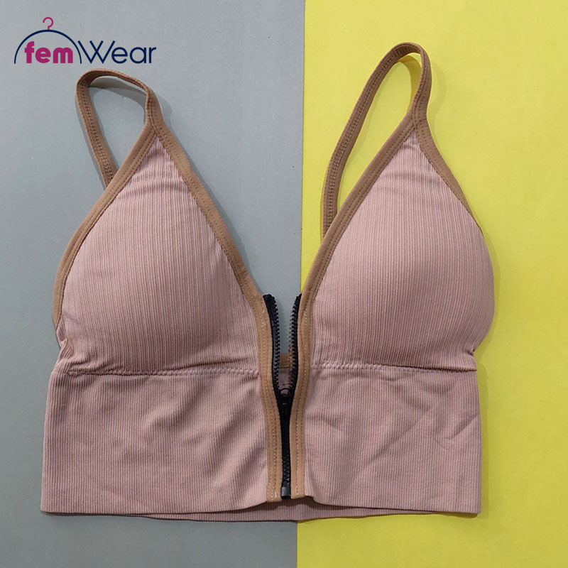 New front zipper bra for girls and women